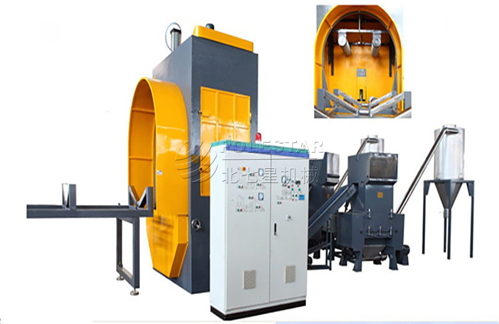 φ200-φ1600 large diameter plastic pipe full-automatic crusher unit ...